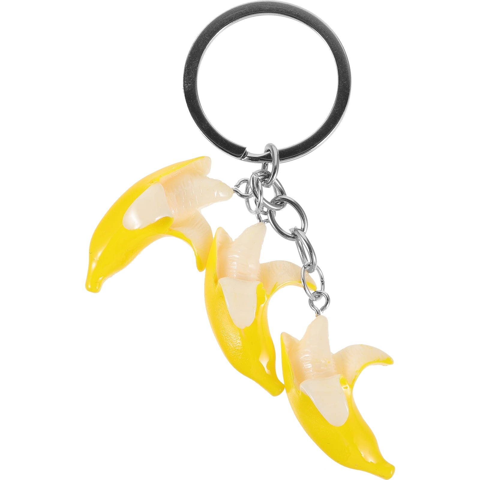 Keychain Card Peeled Banana Keyring Realistic Appearance Man Miss ...