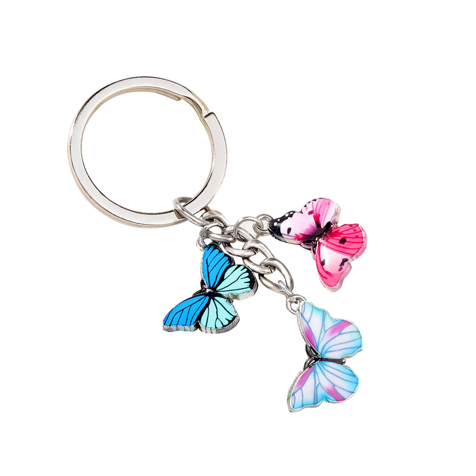 Keychain Color Dripping Butterfly Pendant Keychain Fashion Keyring Bag ...