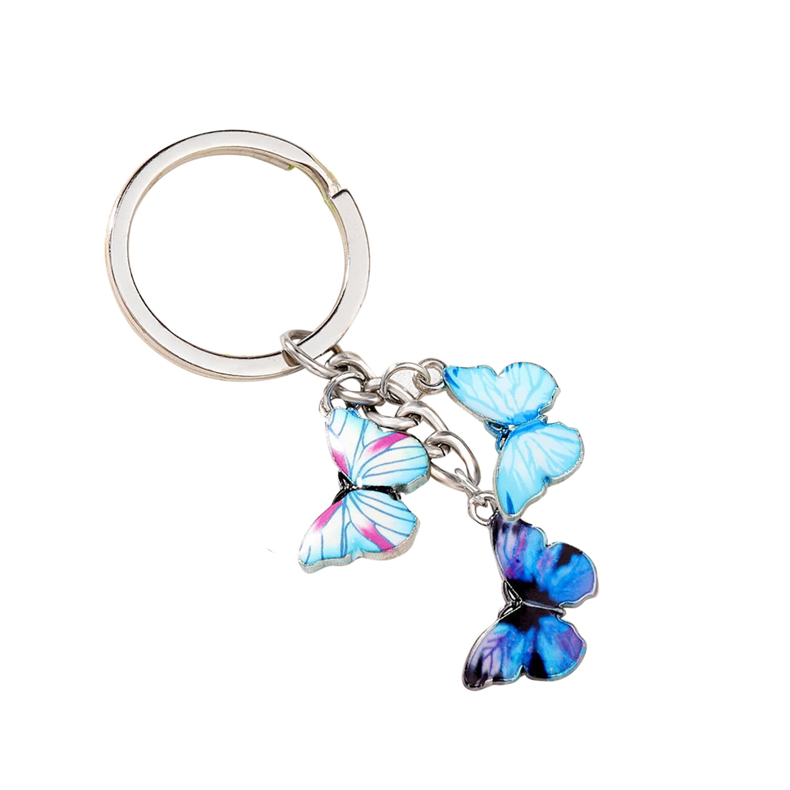 Keychain Color Dripping Butterfly Pendant Keychain Fashion Keyring Bag ...