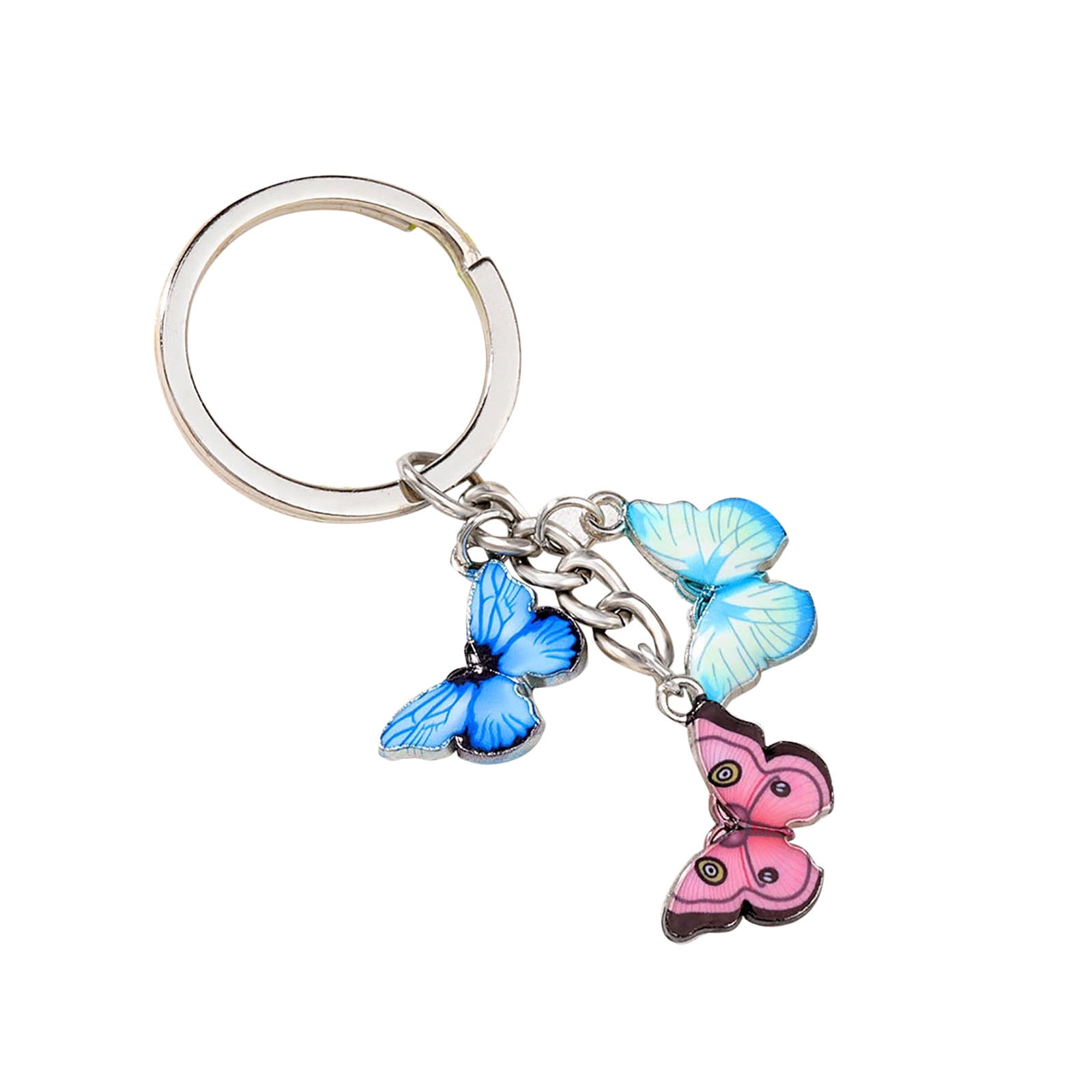 Keychain Color Dripping Butterfly Pendant Keychain Fashion Keyring Bag ...