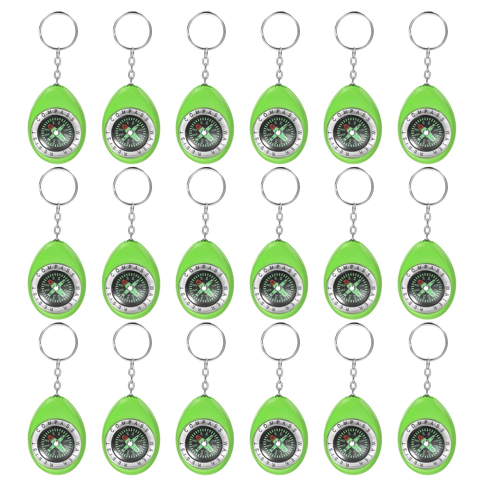Keychain Compass [18PCS] - Survival Pocket Mini Compass Bulk with Key ...