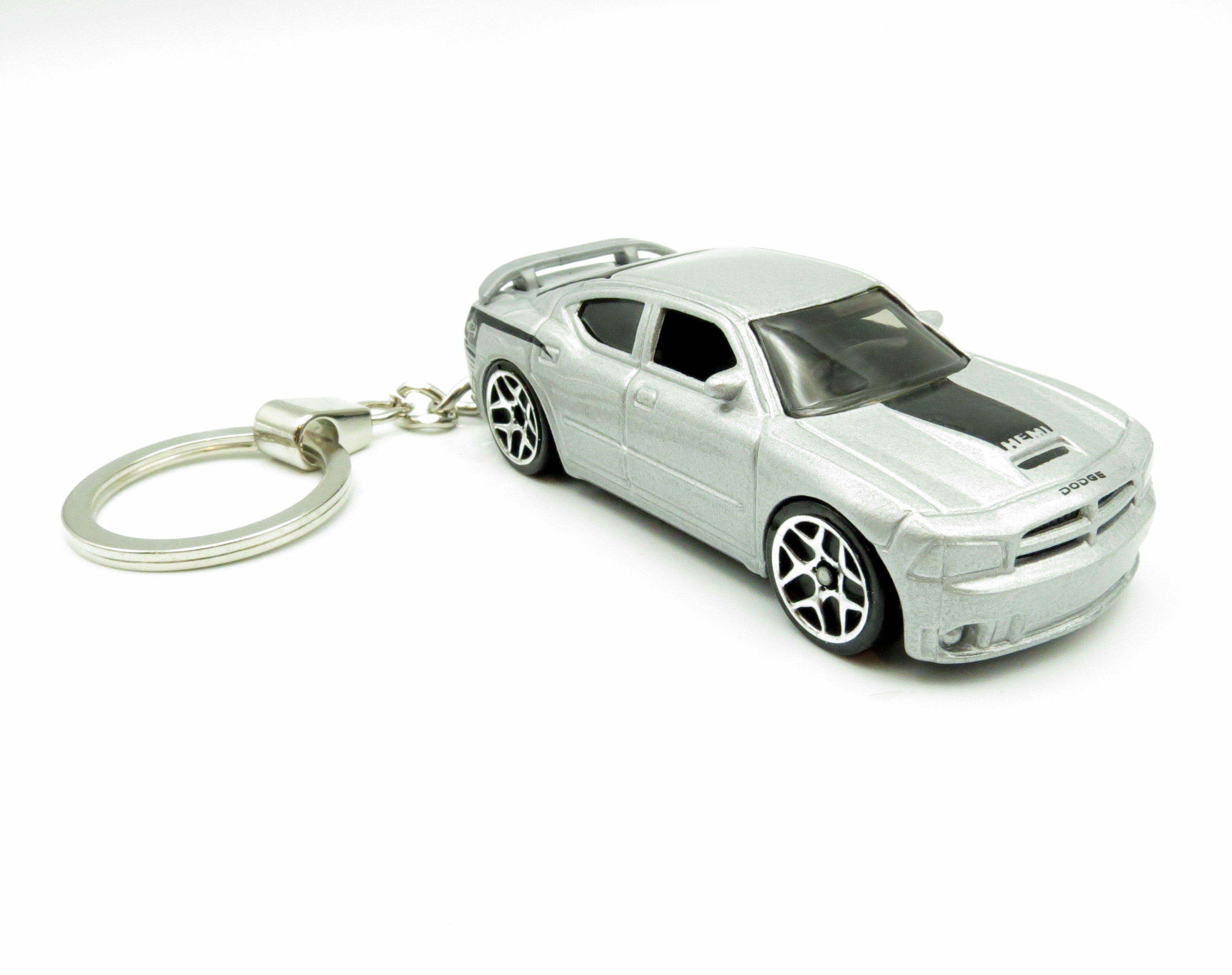 Keychain Dodge Charger Hemi Grey Gray Car Rare Novelty 1:64 Diecast Key ...