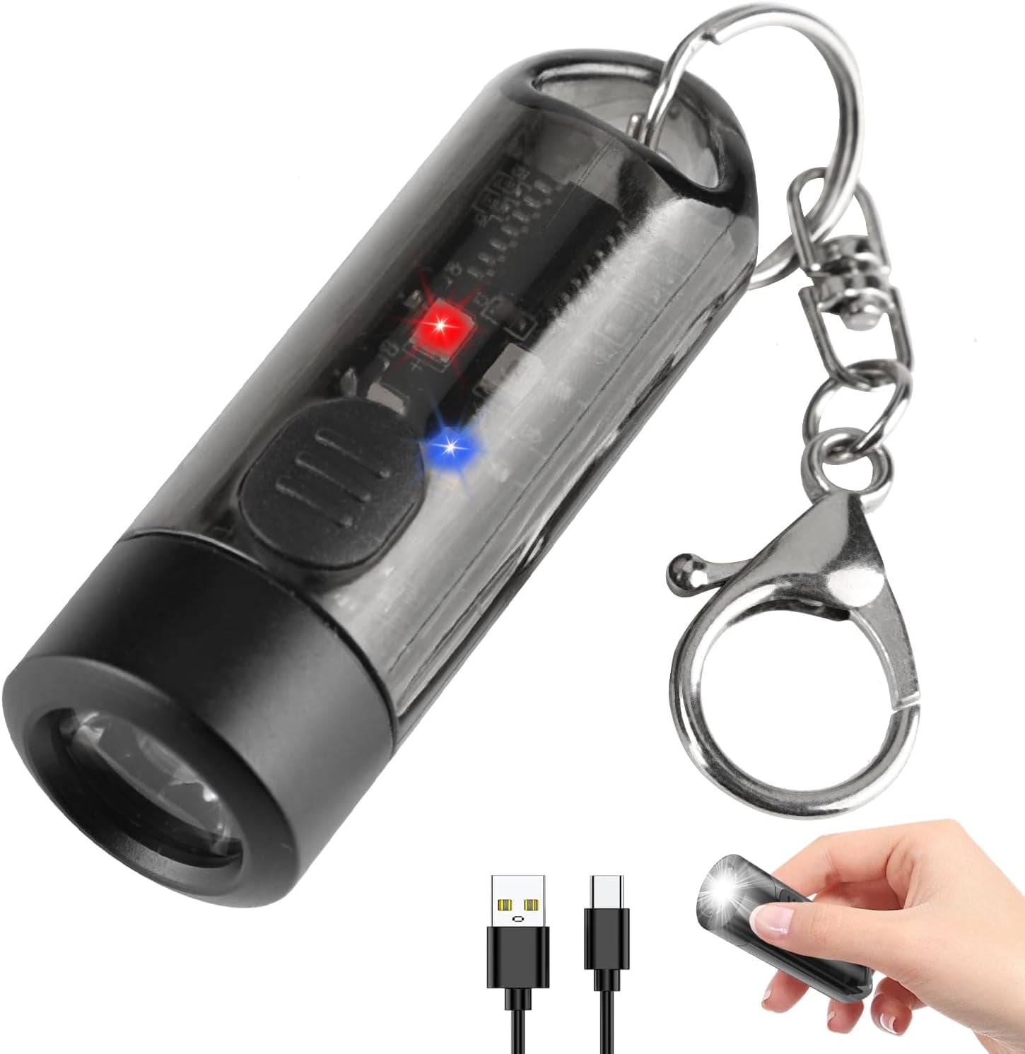 Keychain Flashlight, 80 Lumens Super Bright Mini Keychain Flashlight ...