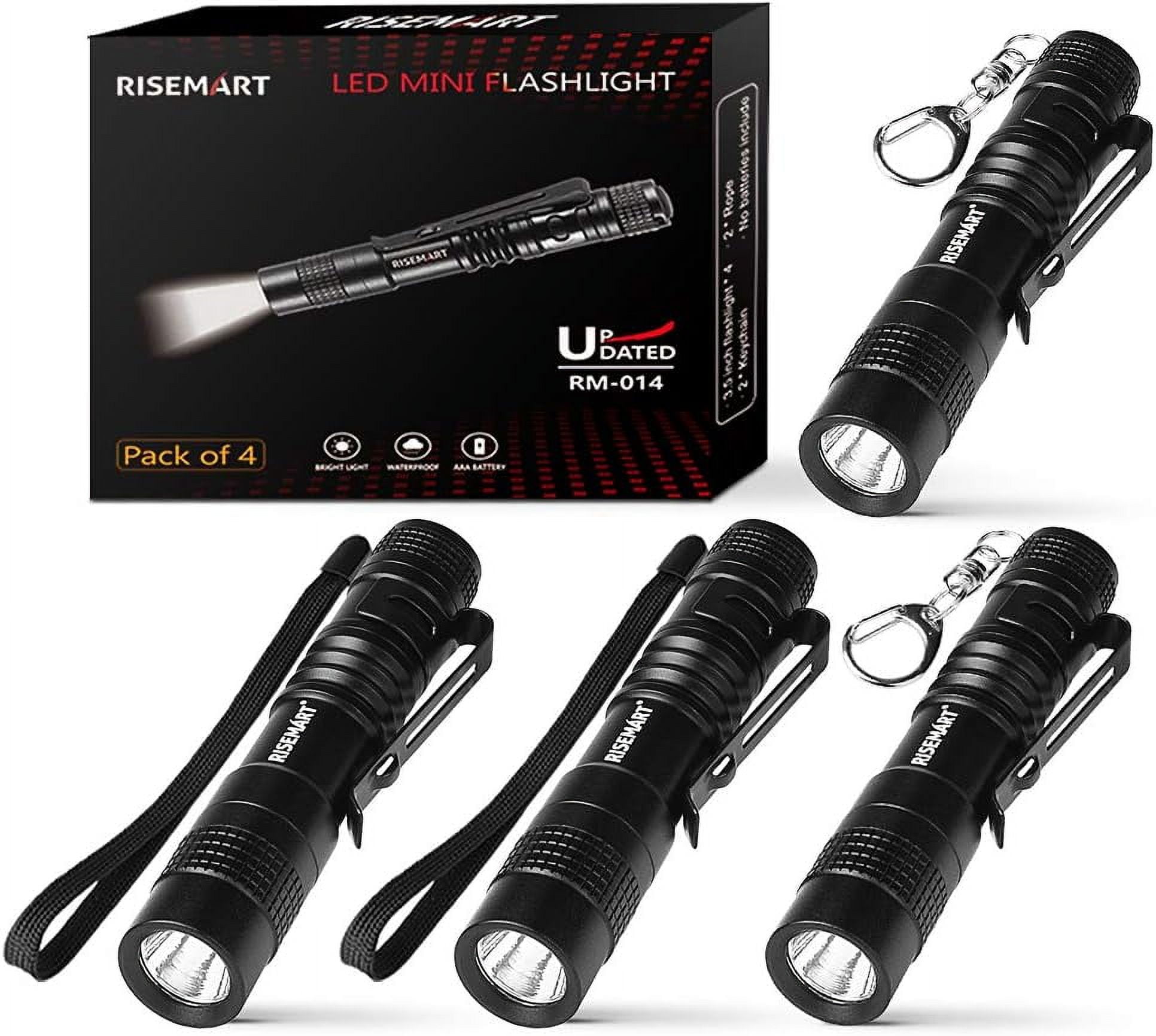 Keychain Flashlight, Small Mini Pocket Led Pen Light Super Bright EDC ...