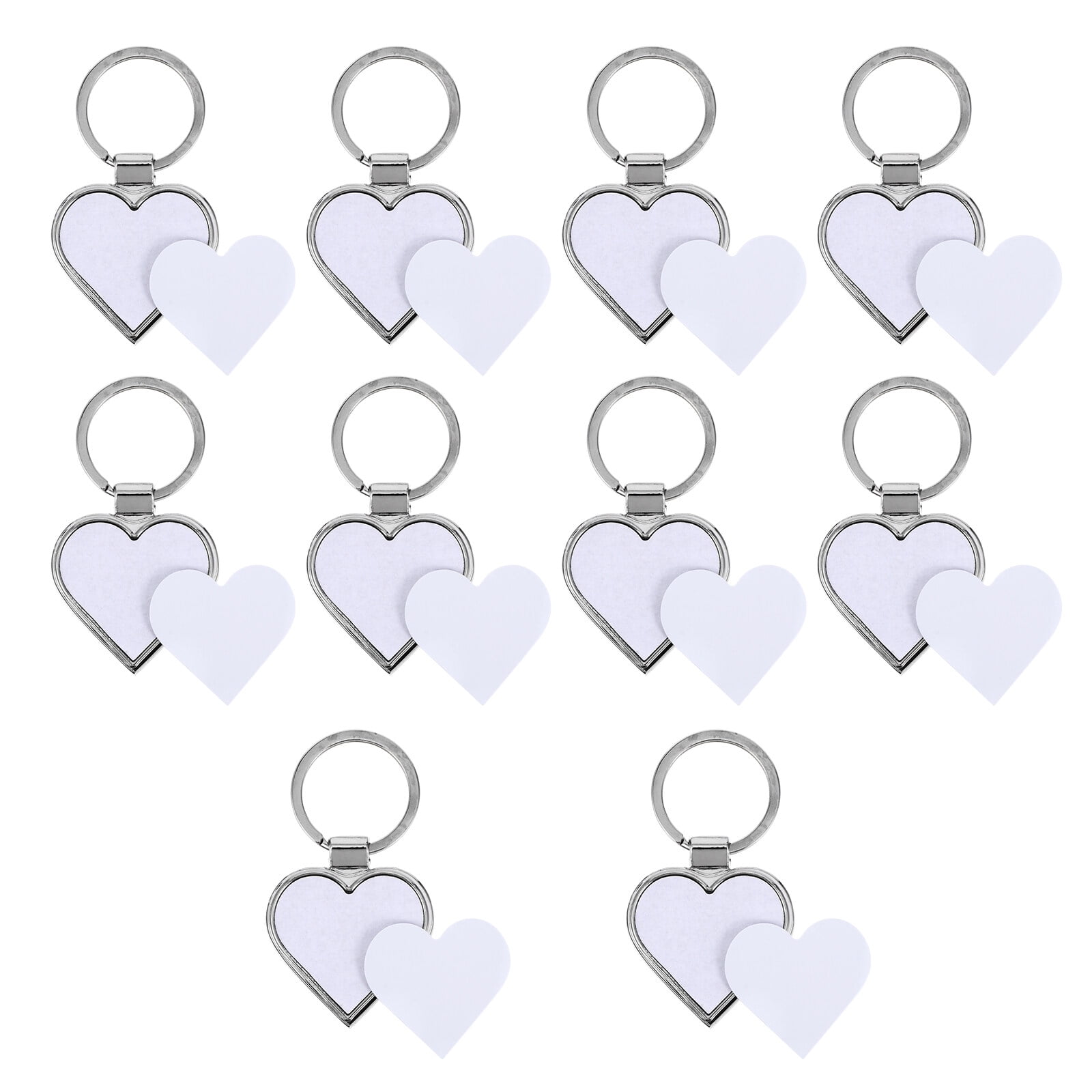 Keychain Heart Blank Transfer Pendant Heat Key Sublimation Keyring ...