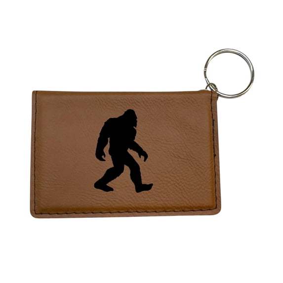 Keychain ID Holder Wallet - Bigfoot Sasquatch - Leather - Walmart.com