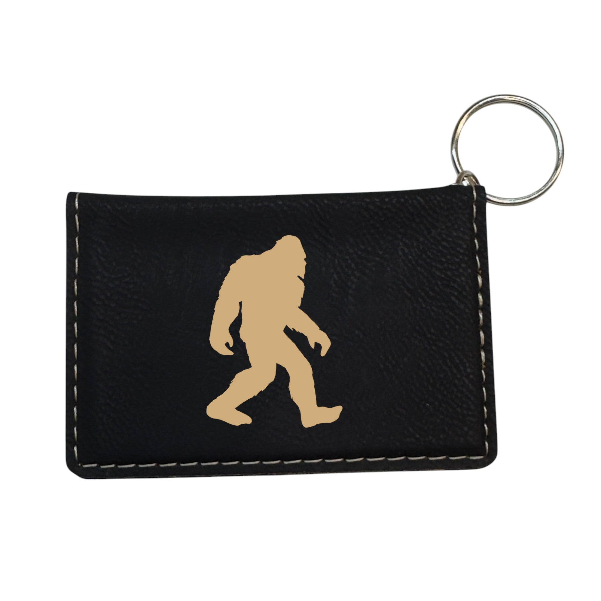 Keychain ID Holder Wallet - Bigfoot Sasquatch - Leather - Walmart.com