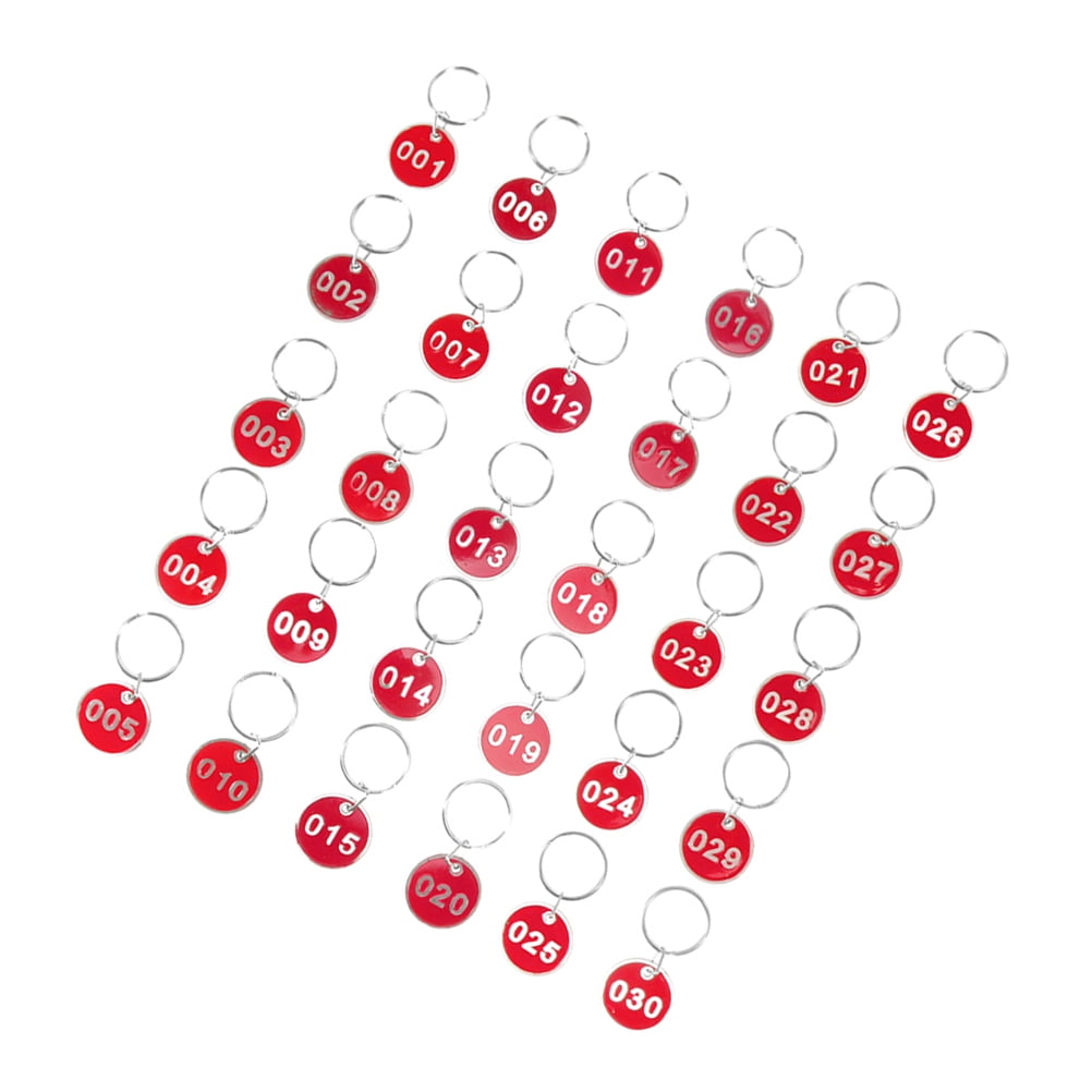 Keychain Key Fob Metal Number Plates Key Ring Labels House Lockers ID ...