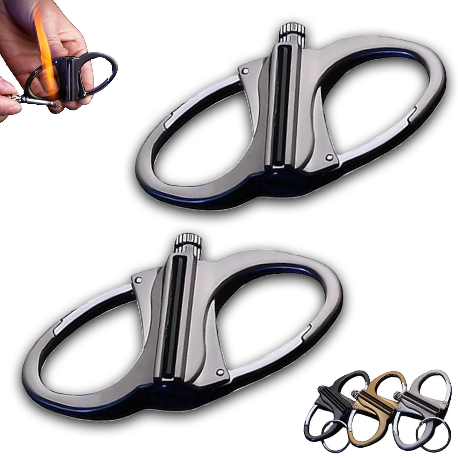 Keychain Lighter Match Strike, Outdoor Adventure Metal Keychain ...