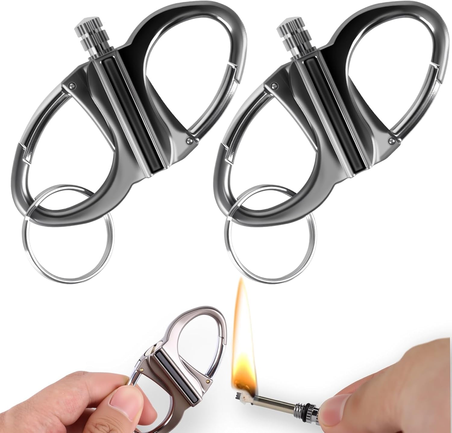 Keychain Lighter, Permanent Match Infinity Kerosene Refillable Lighter ...