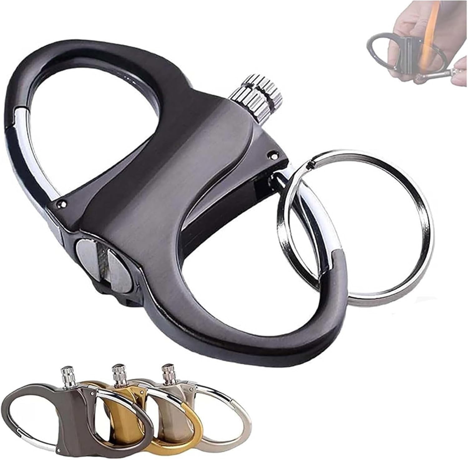 Keychain Lighter, Permanent Match Unlimited Lighter with Keychain ...