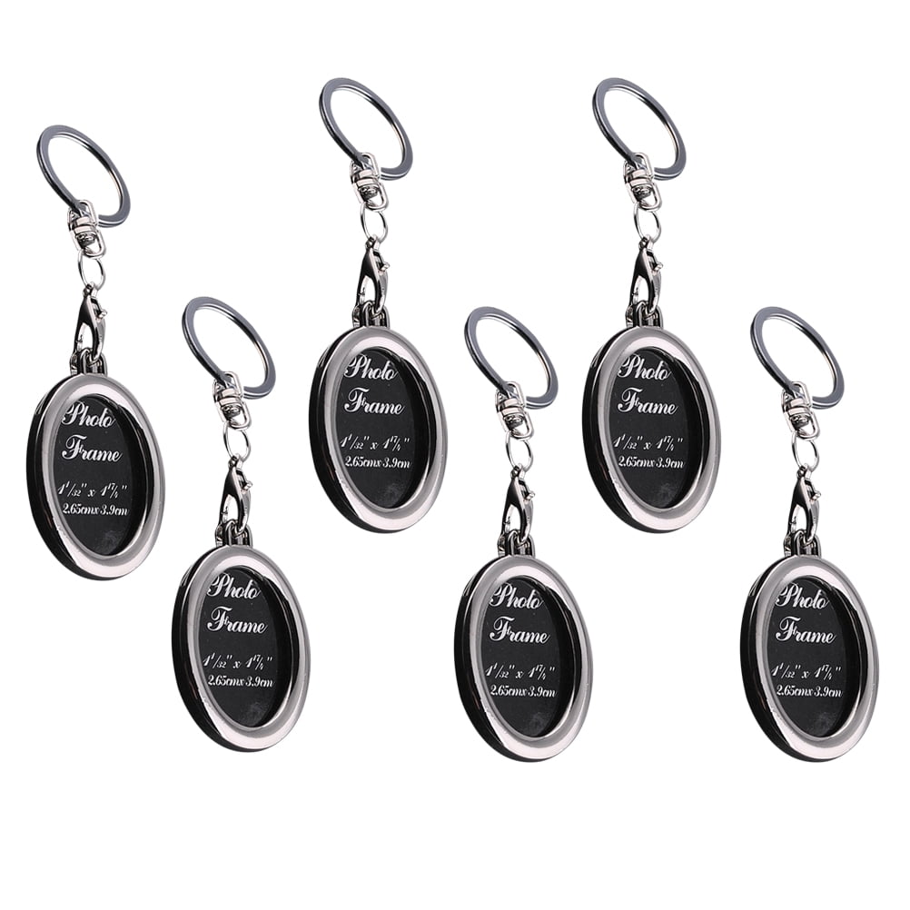Keychain Photo Key Picture Frame Blank Holder Insert Keyring ...