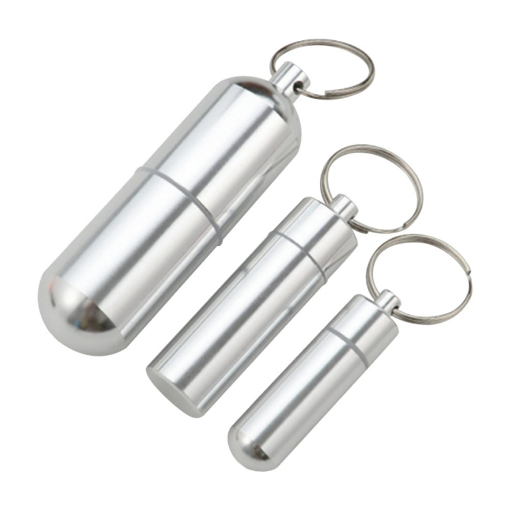 Keychain Pill Holder, Minisize Titanium Pill Container with Necklace ...
