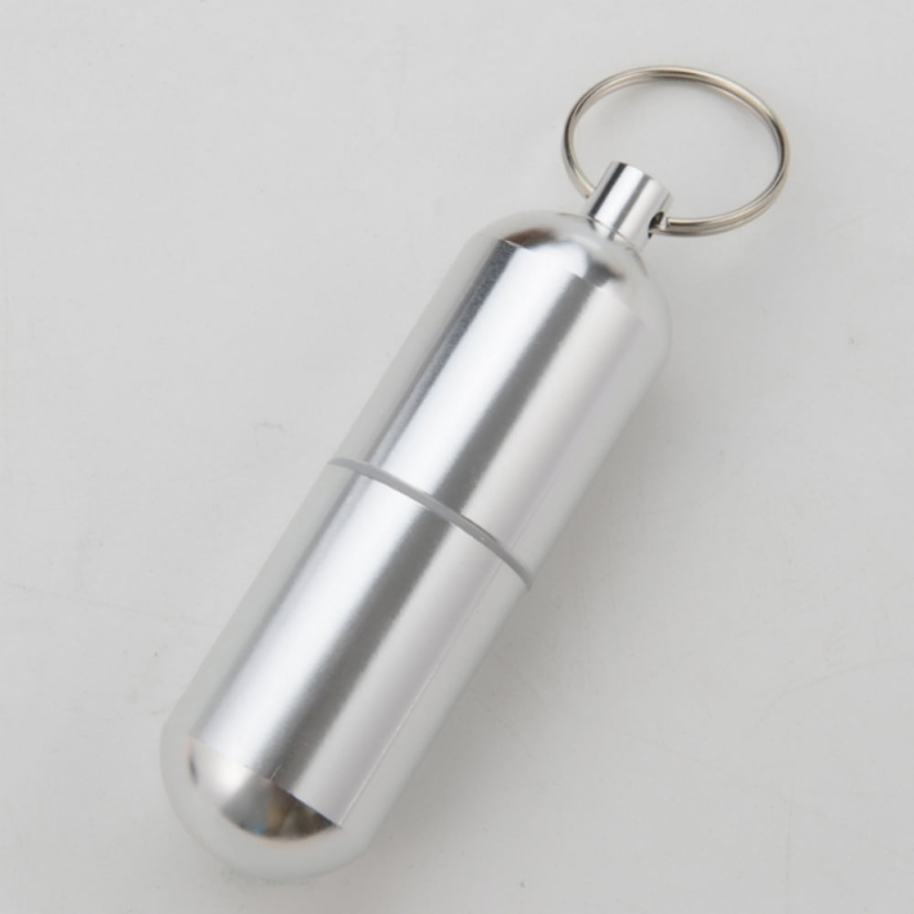 Keychain Pill Holder, Minisize Titanium Pill Container with Necklace ...