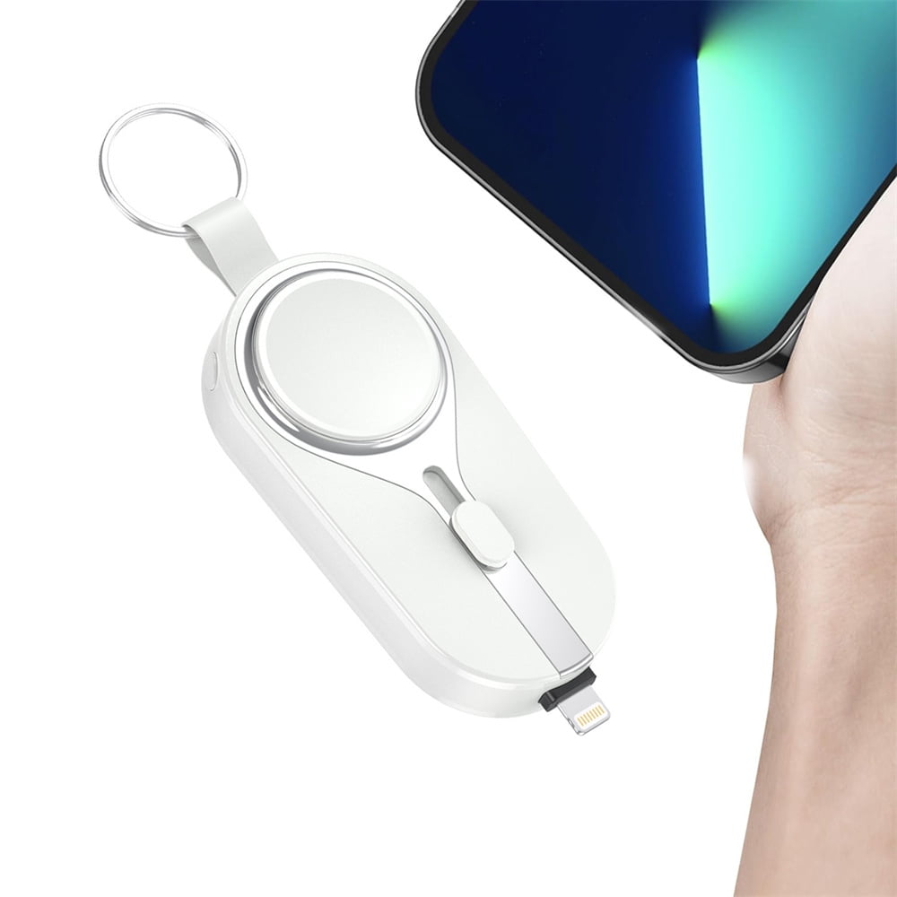 Keychain Portable Mini Charger for iPhone, 3000mAh Mini Power Emergency ...