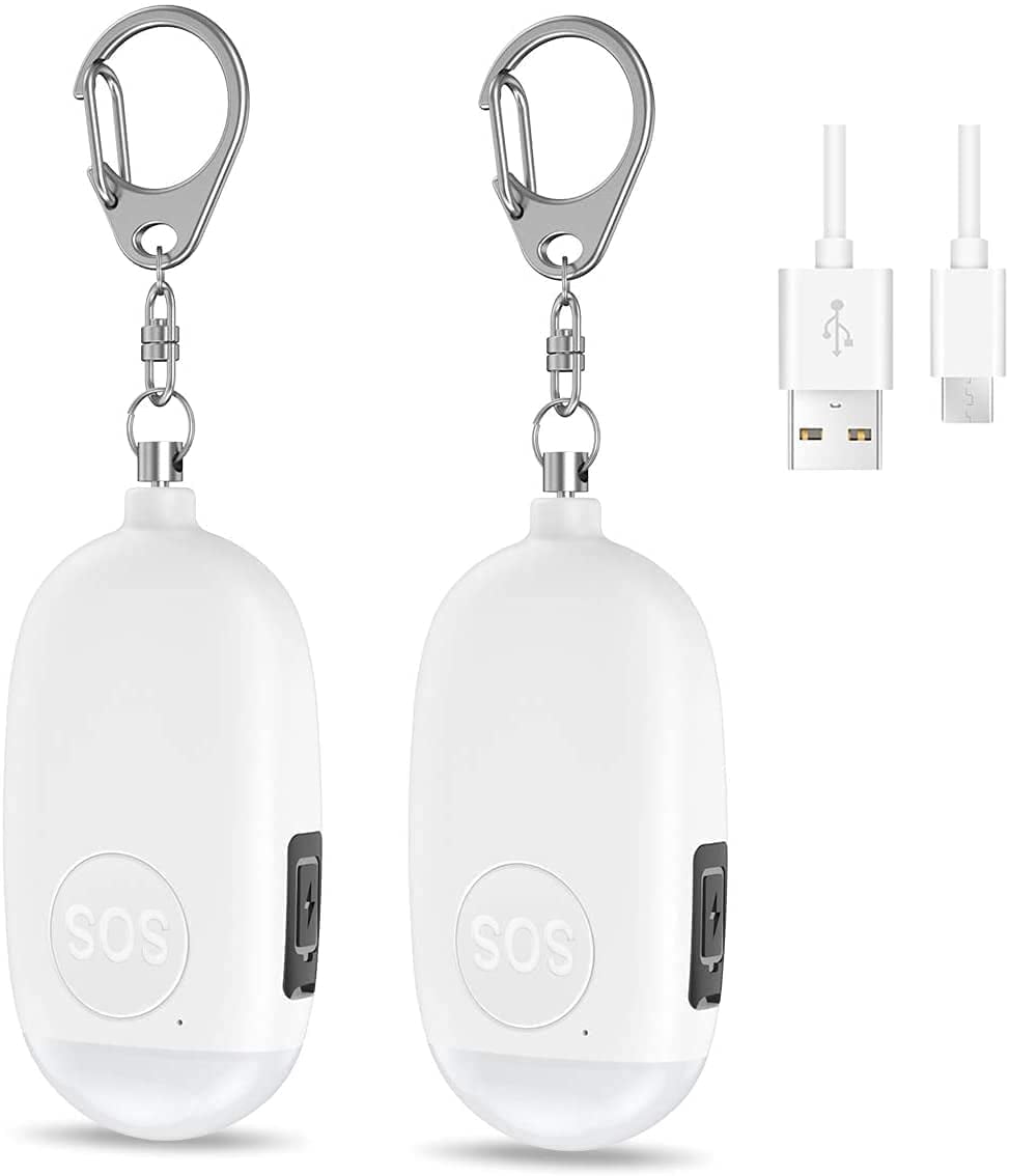 Keychain, Rechargeable Emergency Self Defense Alarm with LED Light ...