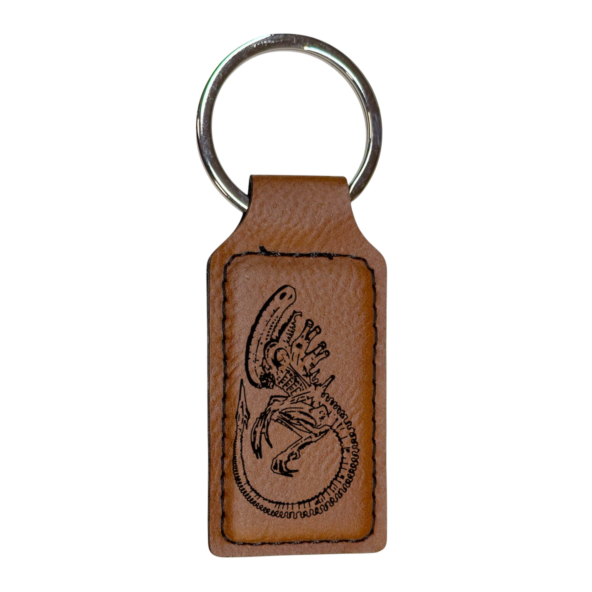 Keychain - Rectangle - Alien Fossil - Leather - Walmart.com