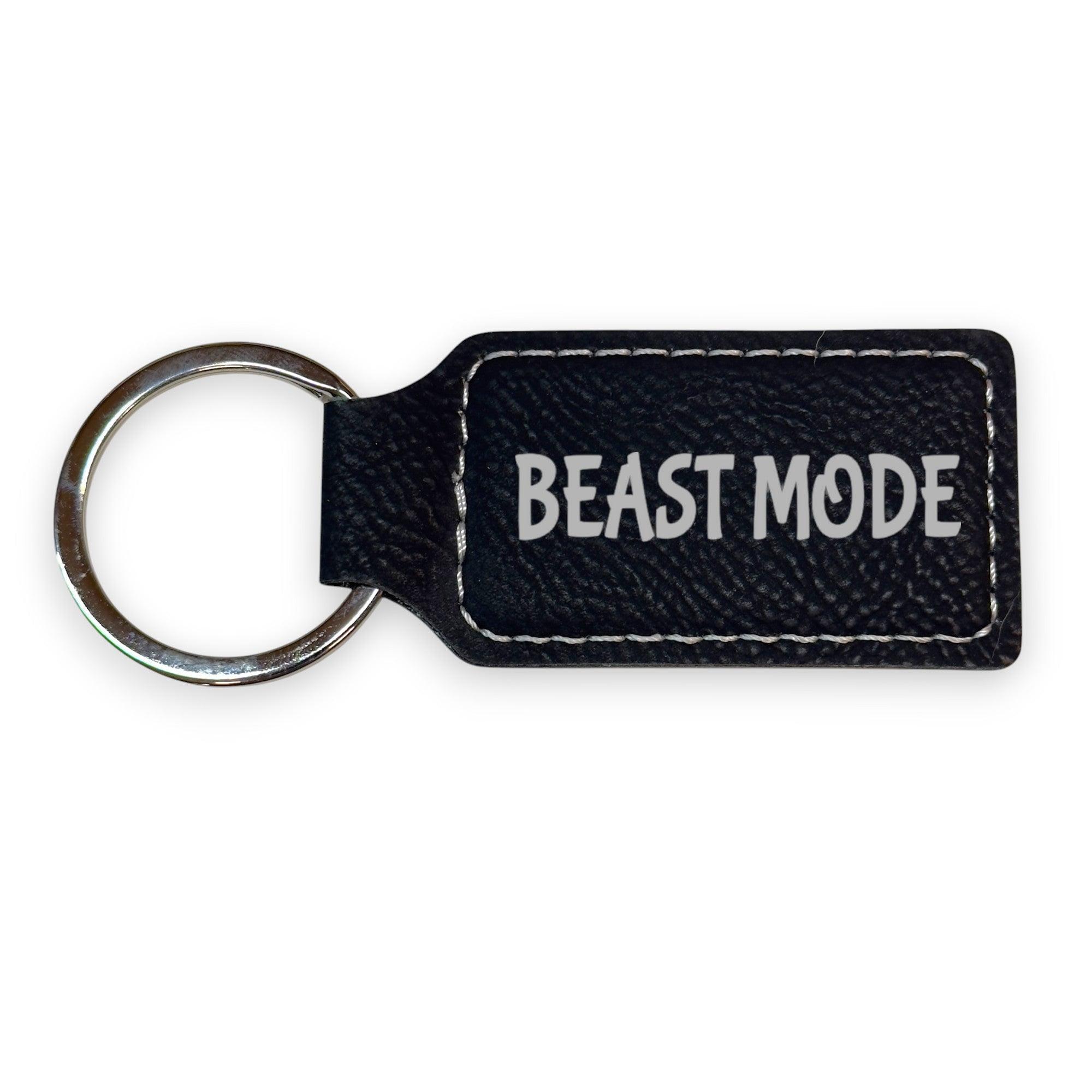 Keychain - Rectangle - Beast Mode - Leather - Walmart.com