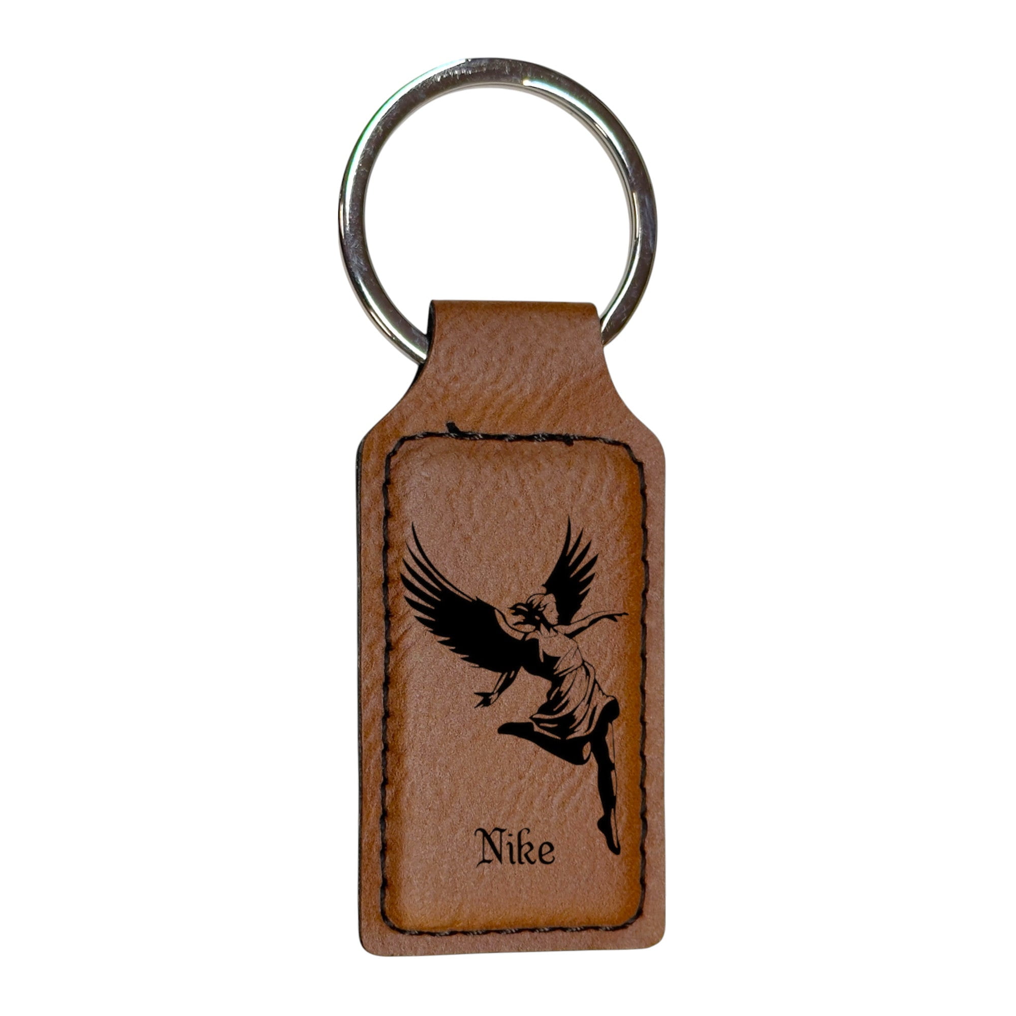 Keychain - Rectangle - Nike Goddess of Victory - Leather - Walmart.com
