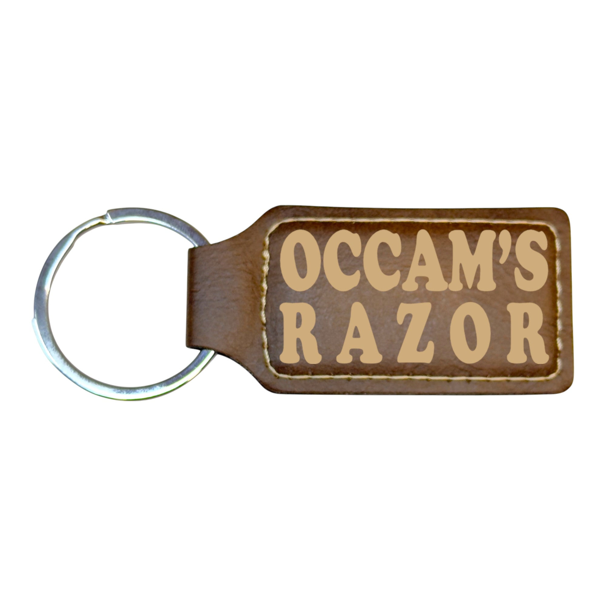 Keychain - Rectangle - Occams Razor - Leather - Walmart.com