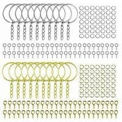 NeveLance Keychain Ring with Chain 220 Pieces Split Rings Detachable ...