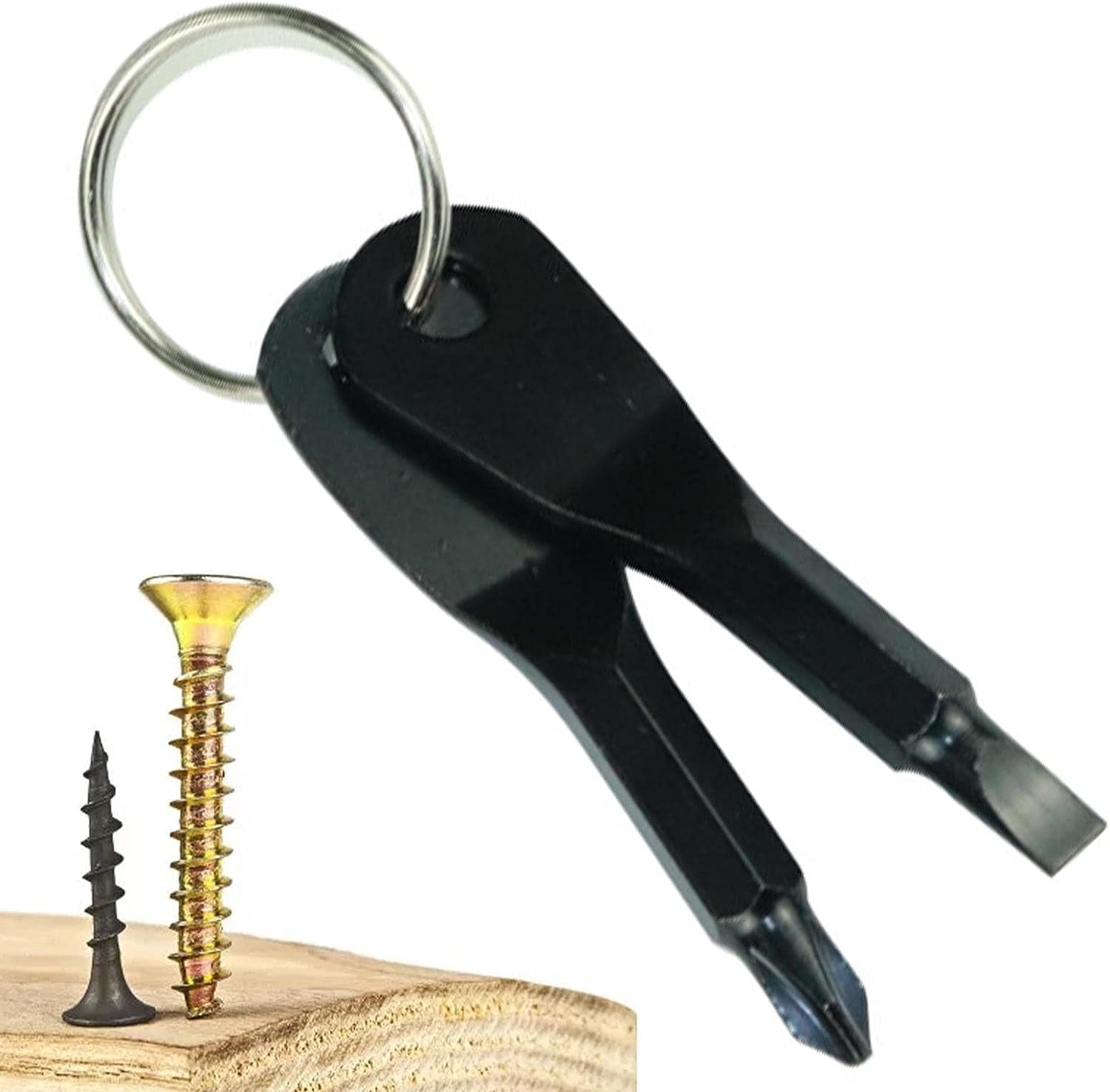Keychain Screwdriver, 2-in-1 Screwdriver Set with Flathead and Phillips ...