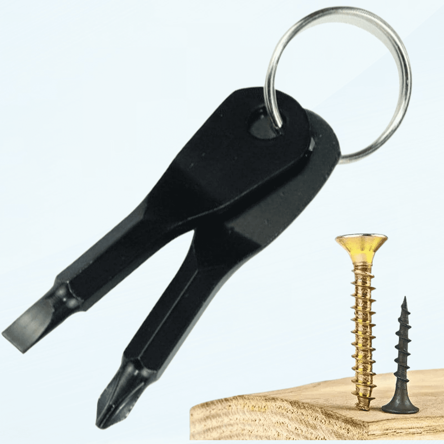 Keychain Screwdriver, 2-in-1 Screwdriver Set with Flathead and Phillips ...