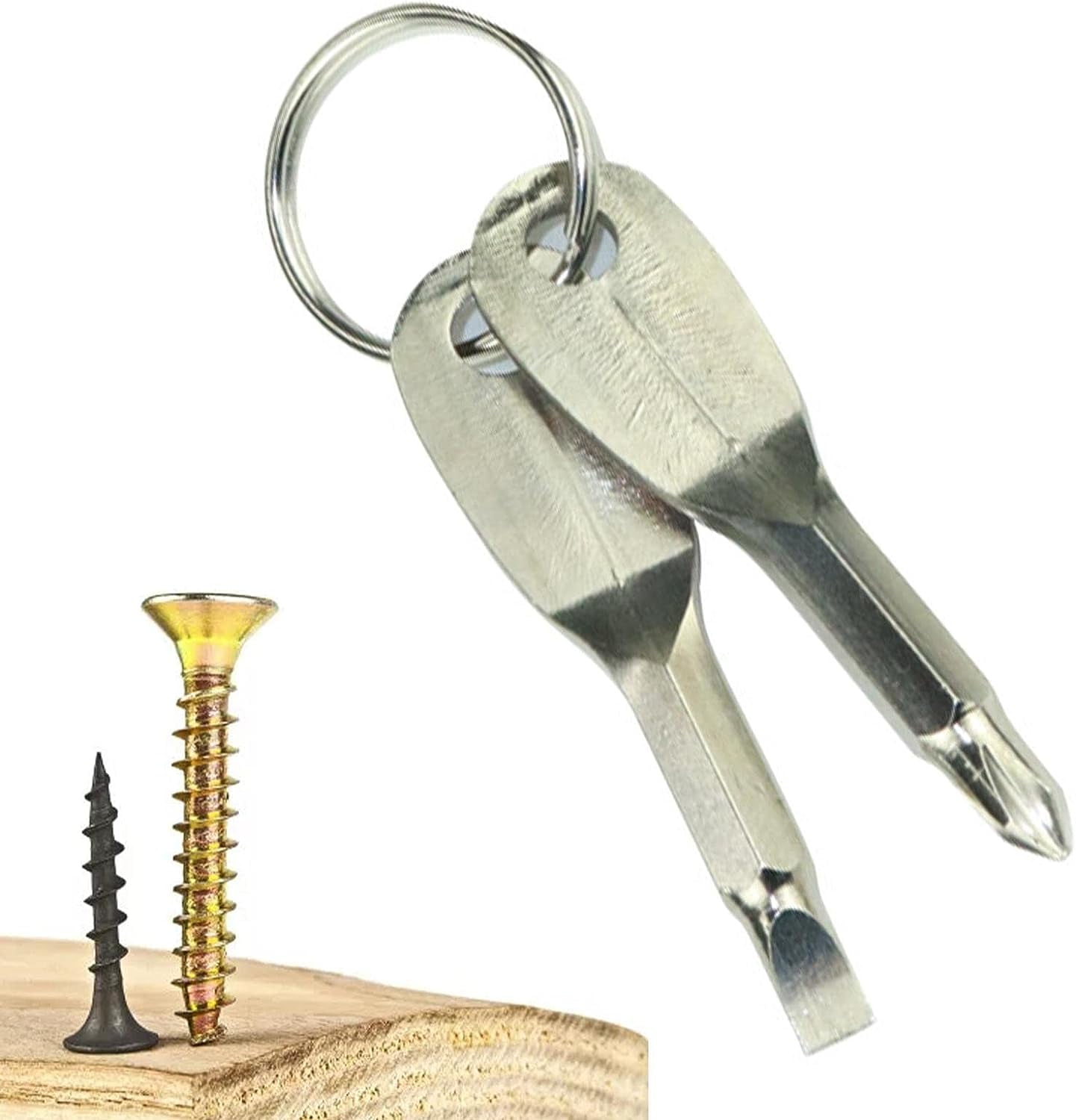 Keychain Screwdriver Set - 2 in 1 Flat Head Screwdriver Phillips ...