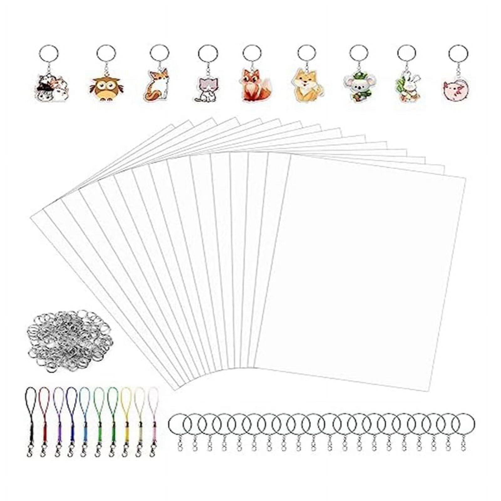 Keychain Set -15 Printable Shrink Sheets, 20 Keychains, 100 Split Jump ...