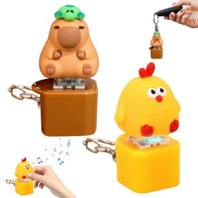 Wrongduck Lizard Button Keychain Sound Toy, Rechargeable Light-Up ...