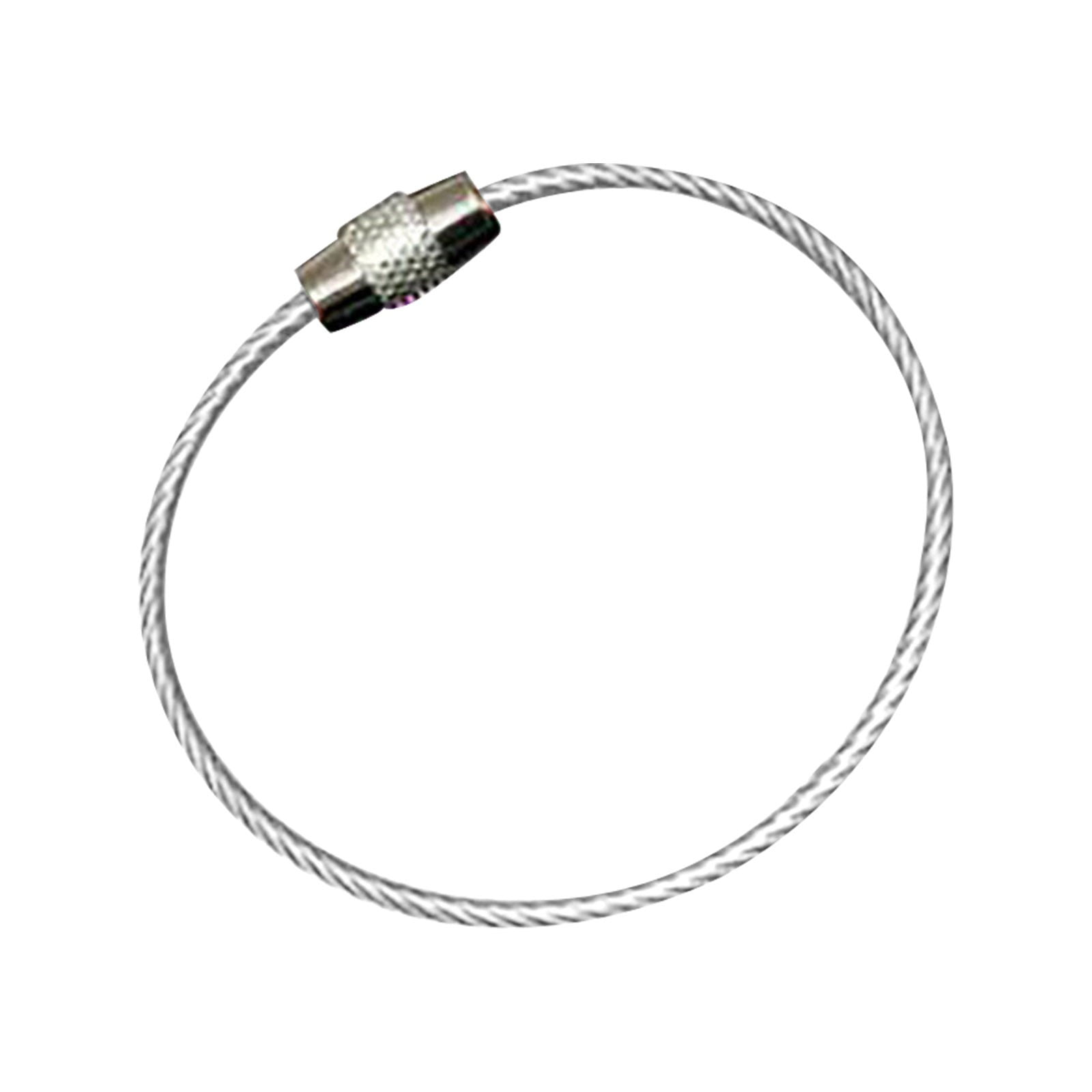 Keychain,Stainless Loops 2Mm Coated Wire Keychain Cable Large Keyrings ...