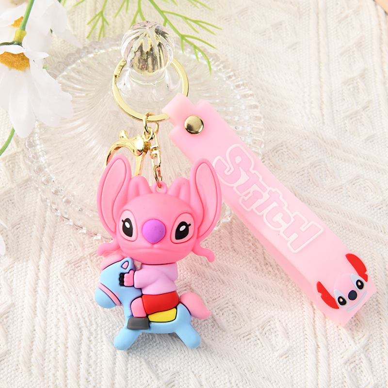 Keychain, Stitch Keychain Doll, Soft Rubber Car Cartoon Gift, Street ...