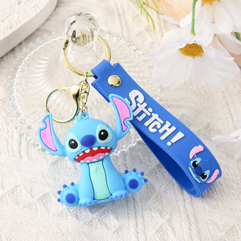 Keychain, Stitch Keychain Doll, Soft Rubber Car Cartoon Gift, Street ...