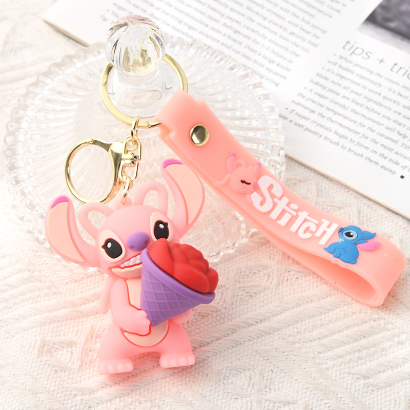 Keychain, Stitch Keychain Doll, Soft Rubber Car Cartoon Gift, Street ...