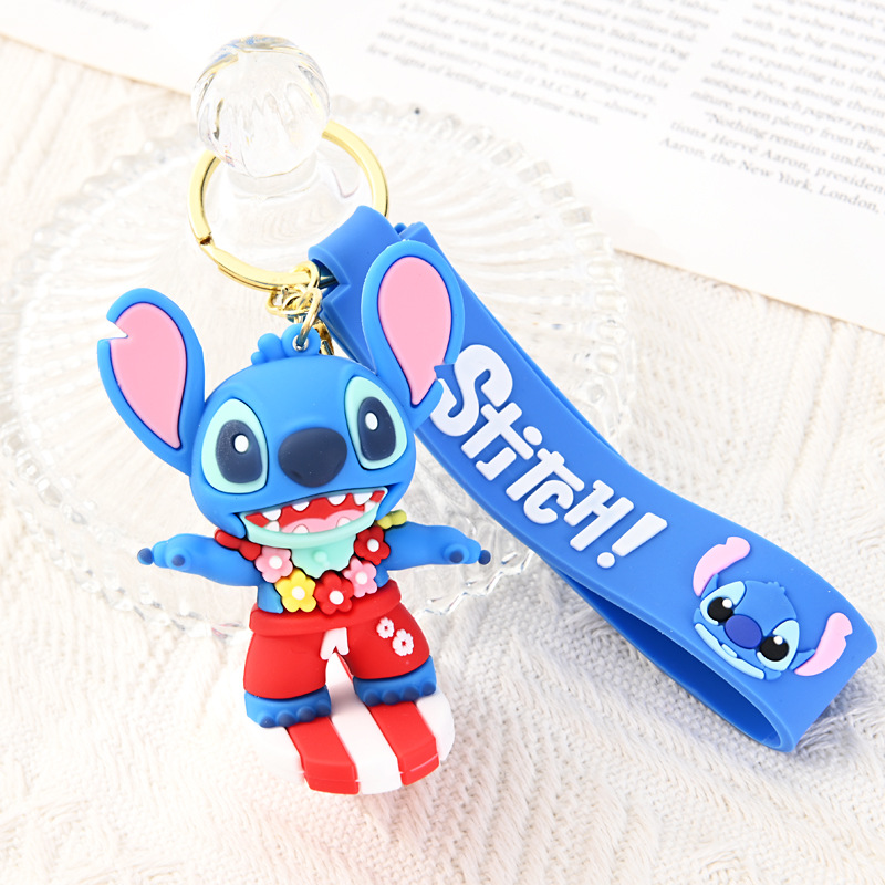 Keychain, Stitch Keychain Doll, Soft Rubber Car Cartoon Gift, Street ...