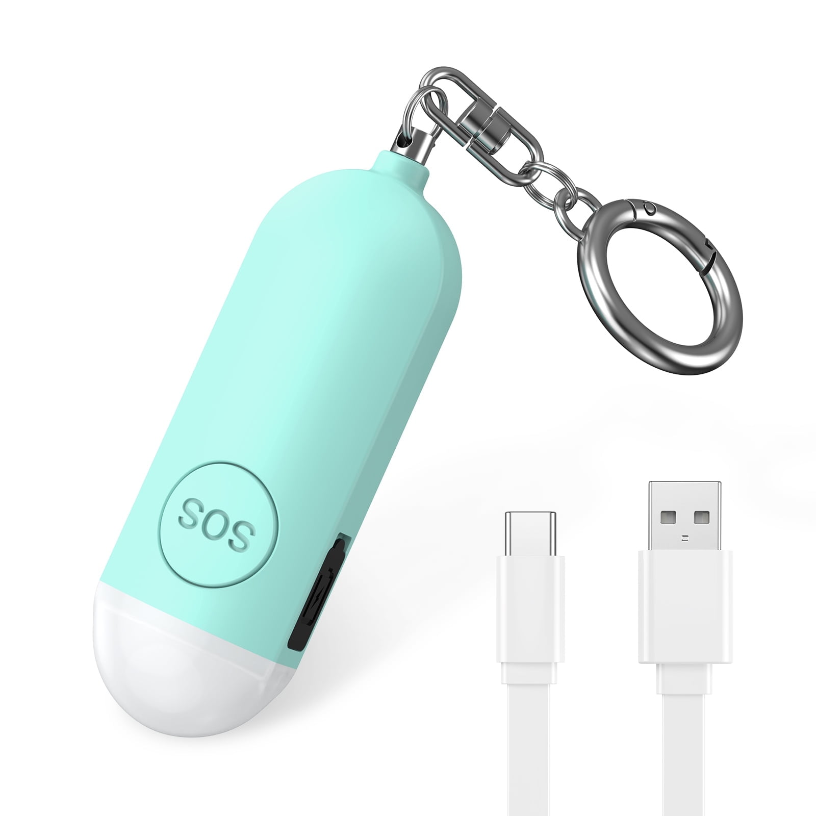 Keychain for Woman, 130dB Loud Personal Alarm with LED Flashlight ...