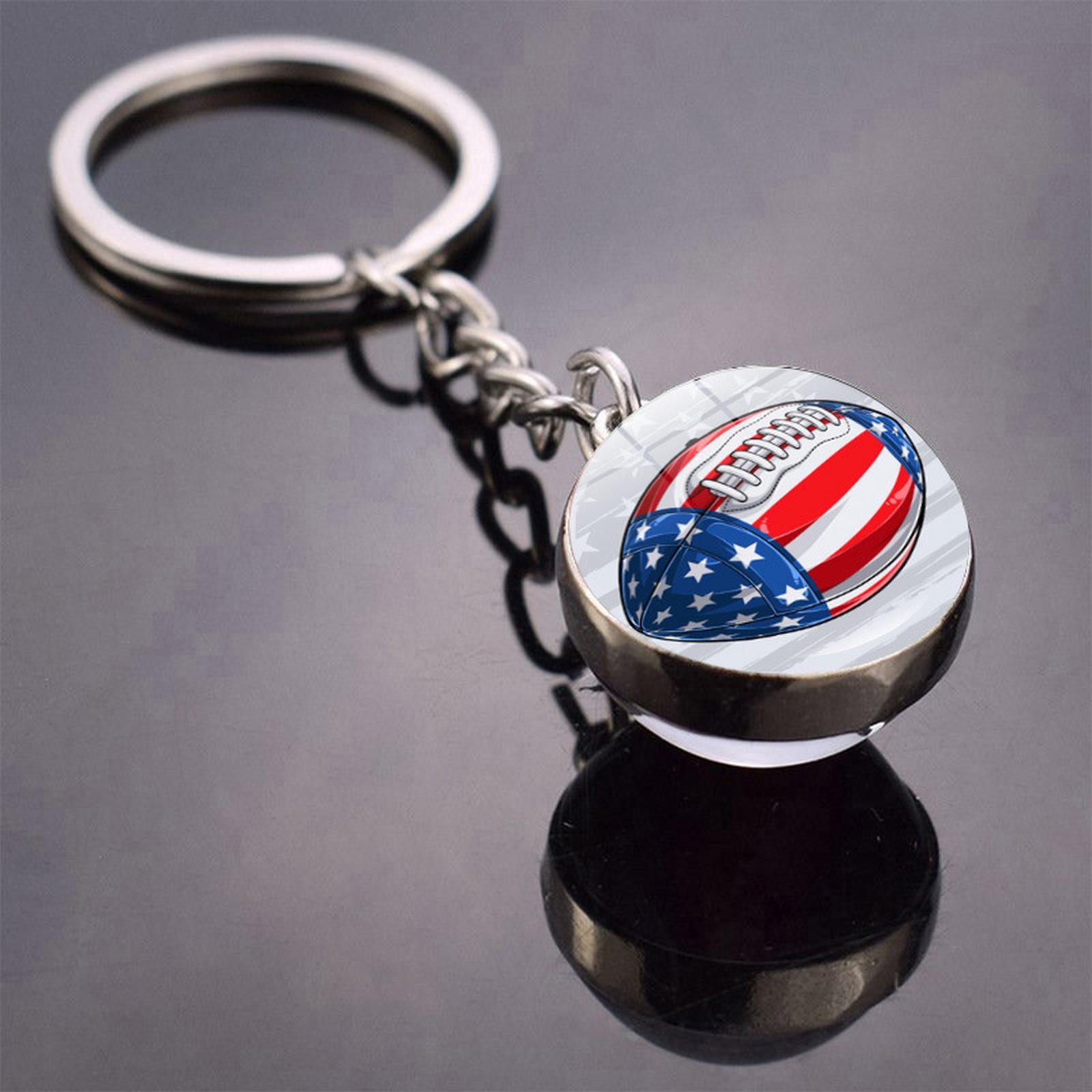 Keychains for Women American Flag Keychain Metal Alloy Key Ring With ...