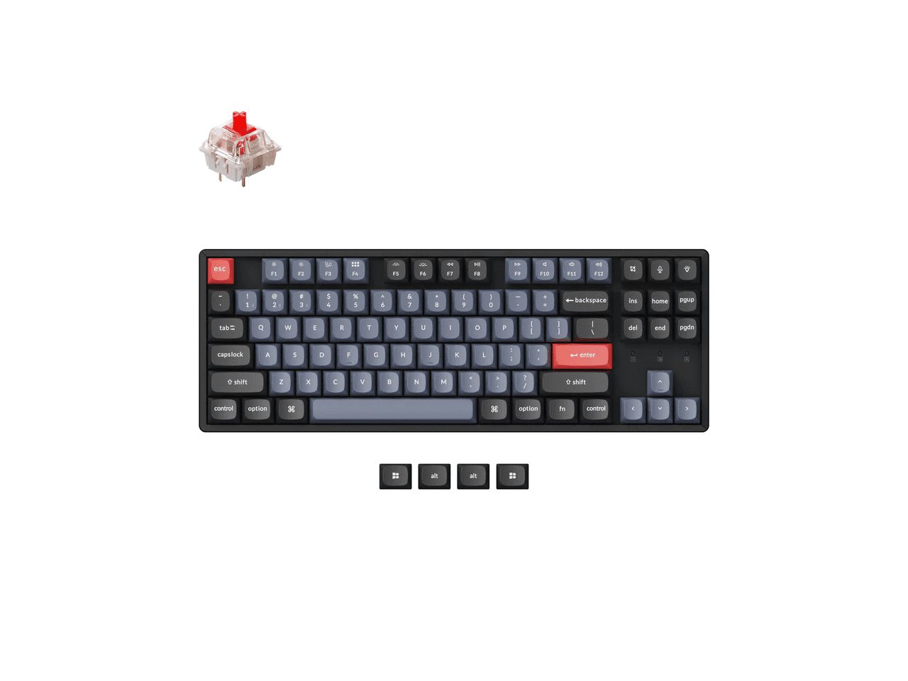 Keychron K8 Pro Mechanical Keyboard TKL Layout Aluminum RGB - Wireless ...