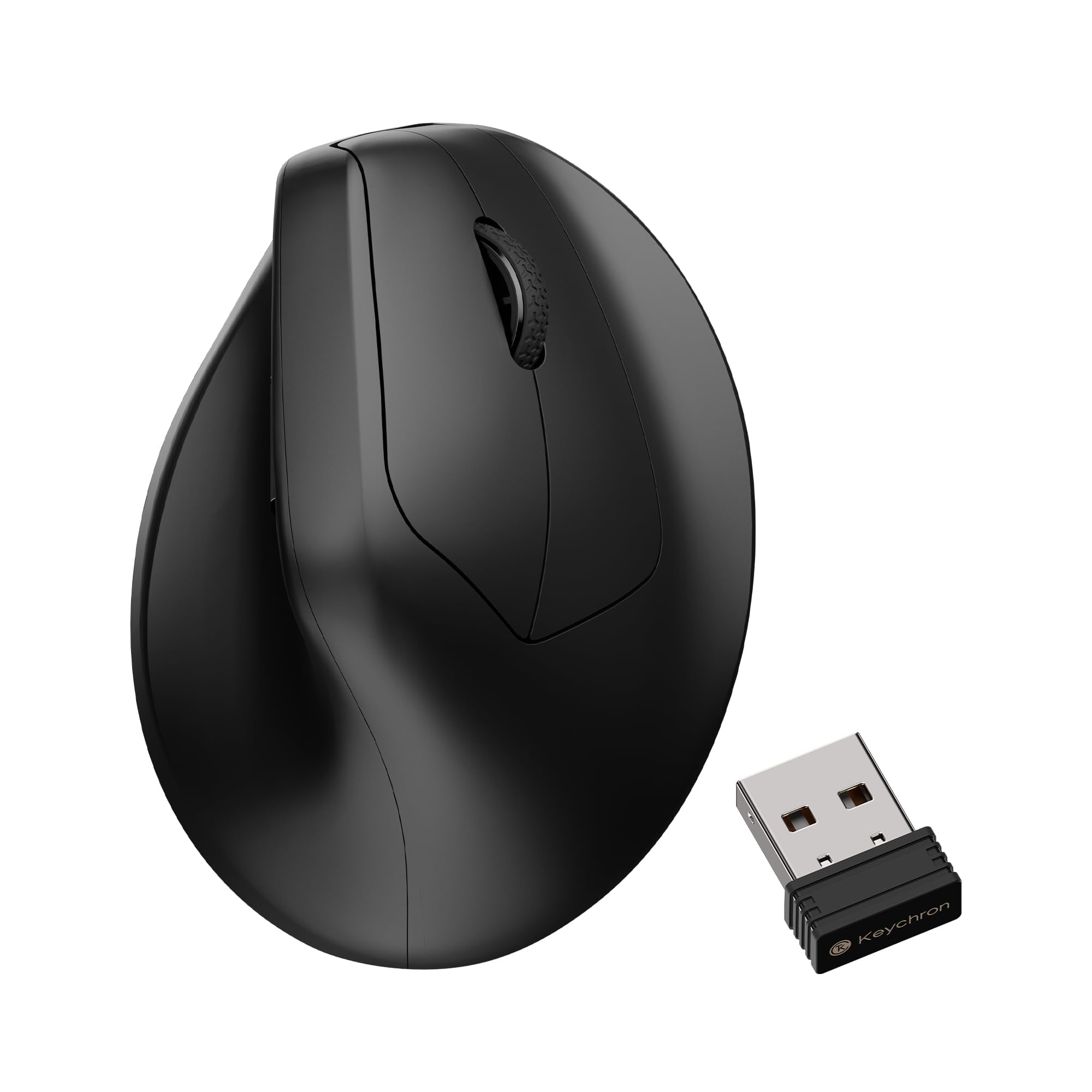 Keychron M5 8K Vertical Ergonomic Mouse Wireless, 2.4 GHz/Bluetooth 5.3 ...