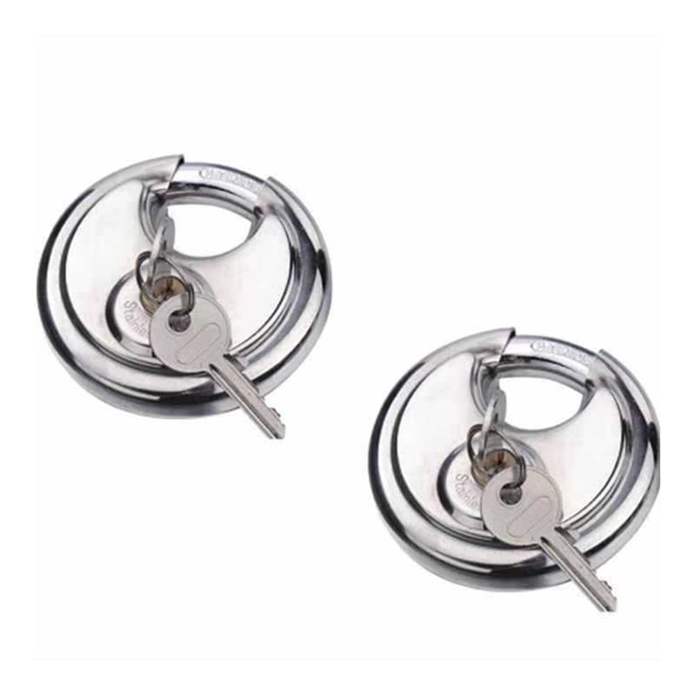Keyed Alike Discus Padlock, Stainless Steel Storage Unit Lock Diameter ...