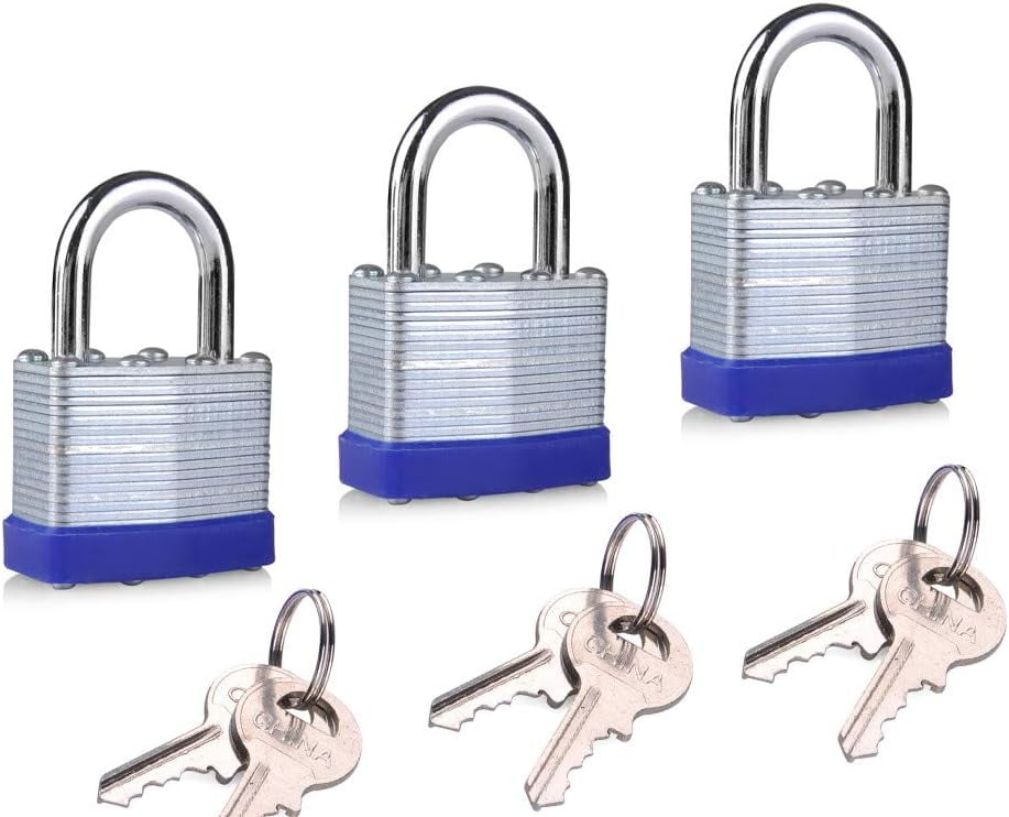 Keyed Alike Laminated Steel Padlock 1-9/16-inch(40mm) Pin Tumbler ...