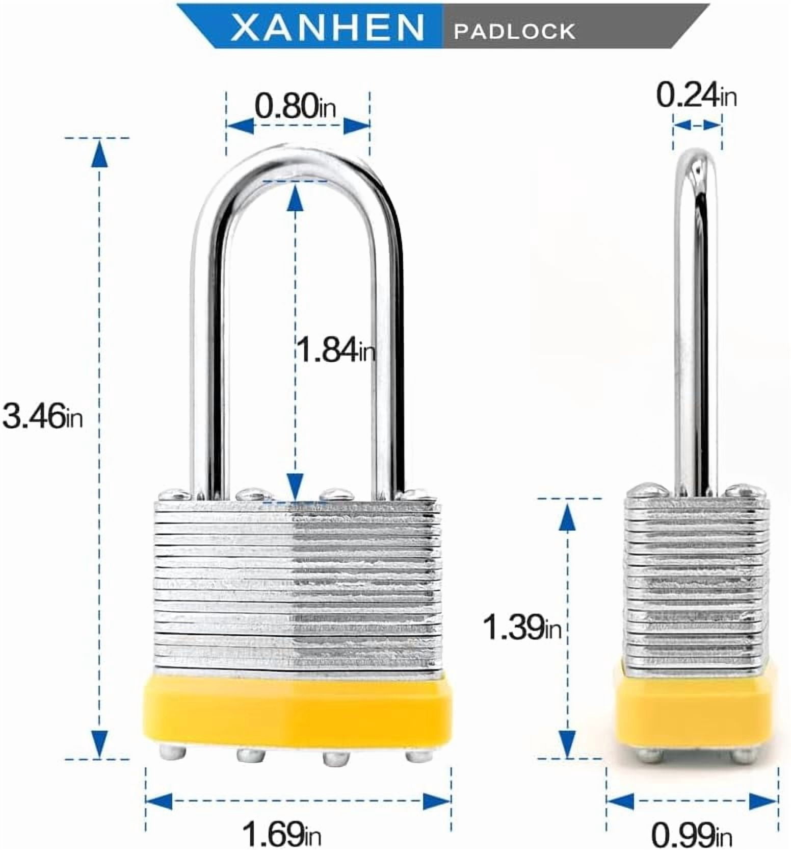 Keyed Alike Laminated Steel Padlocks with Long Shackle for Sheds ...