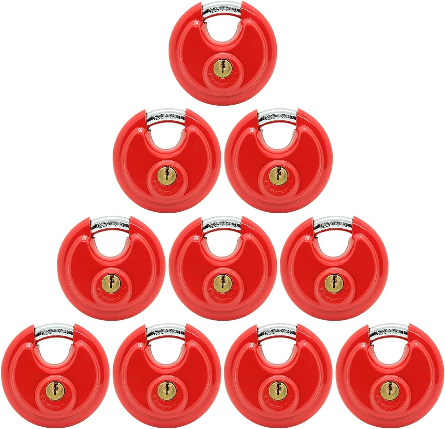 Keyed Alike Padlock Stainless Steel Disc Padlock 2-34in (70mm) Standard ...