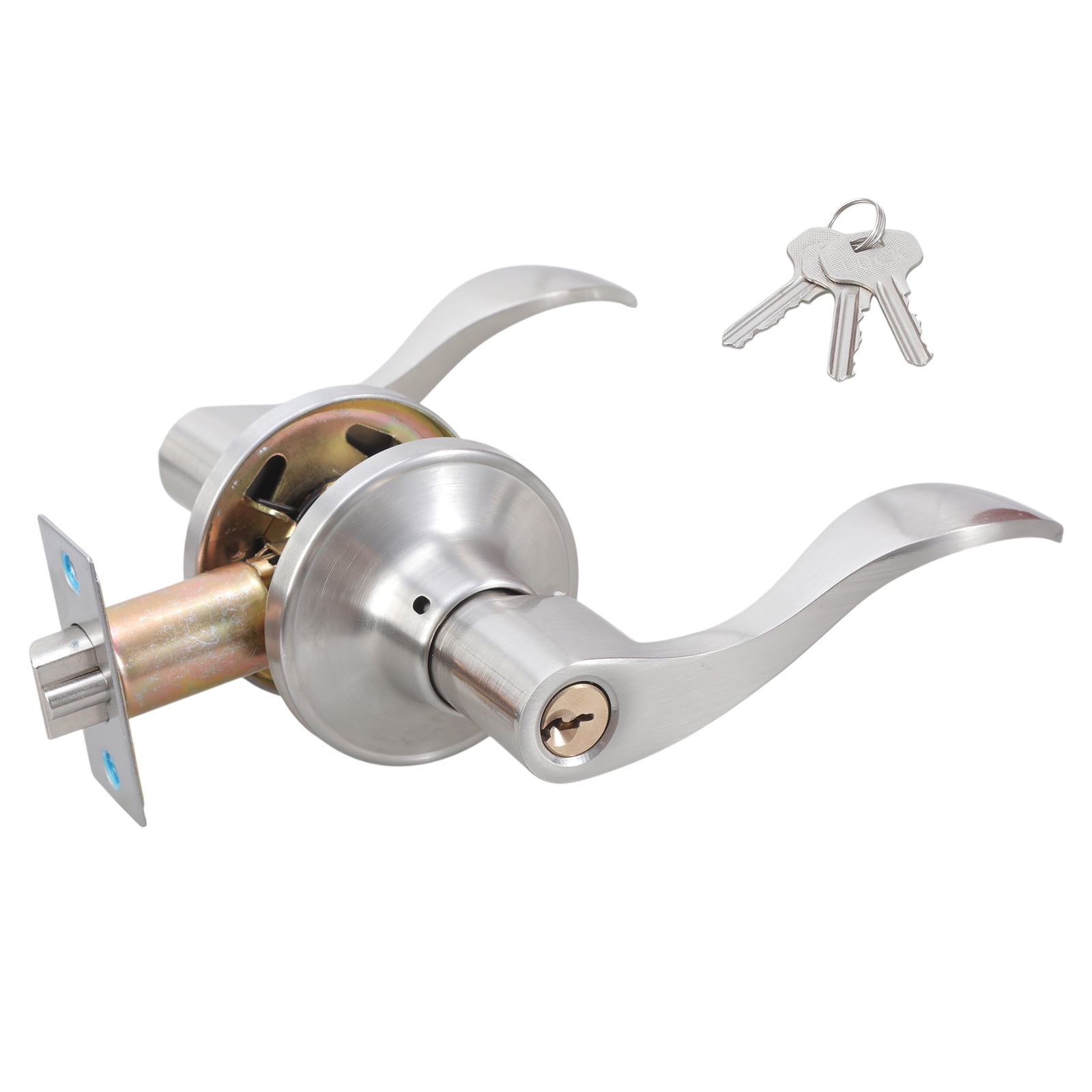 Keyed Entry Door Levers Lock Reversible Handle Universal Latches Door ...