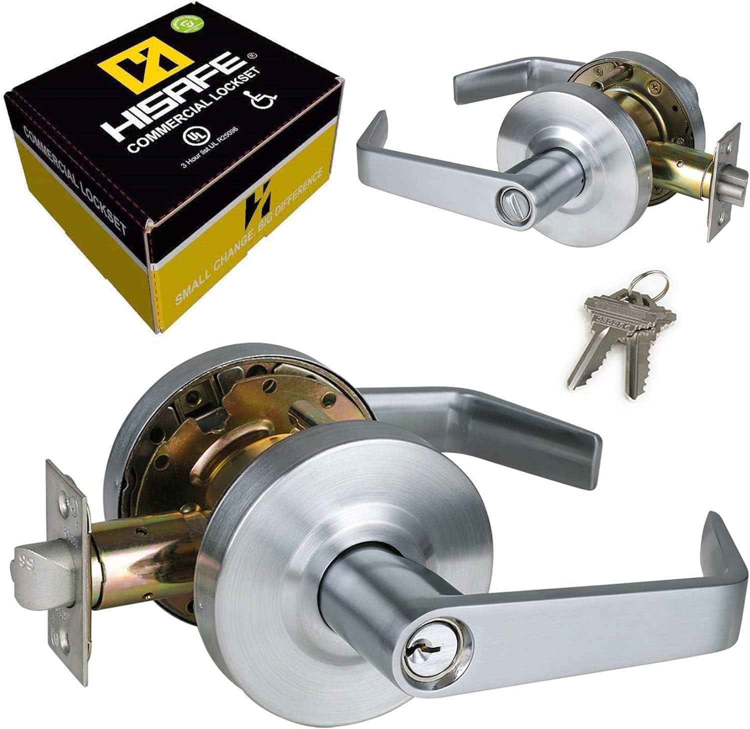 Keyed Entry Grade 2 Commercial Door Locks Heavy Duty Office Door Lever ...