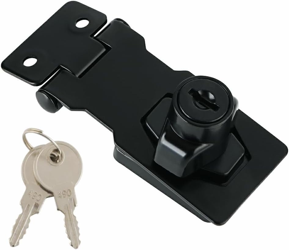 Keyed Hasp Lock,2.5 Inch Safety Packlock Clasp Hasp Lock Latch with ...