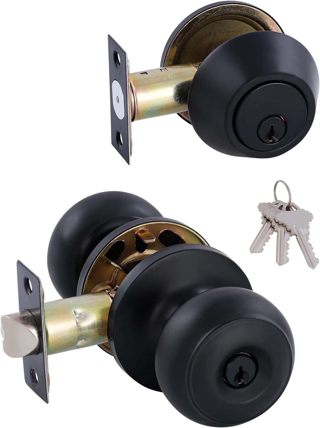 All Keyed Identical Deadbolt Door knob Single Cylinder Deadbolt Lock ...