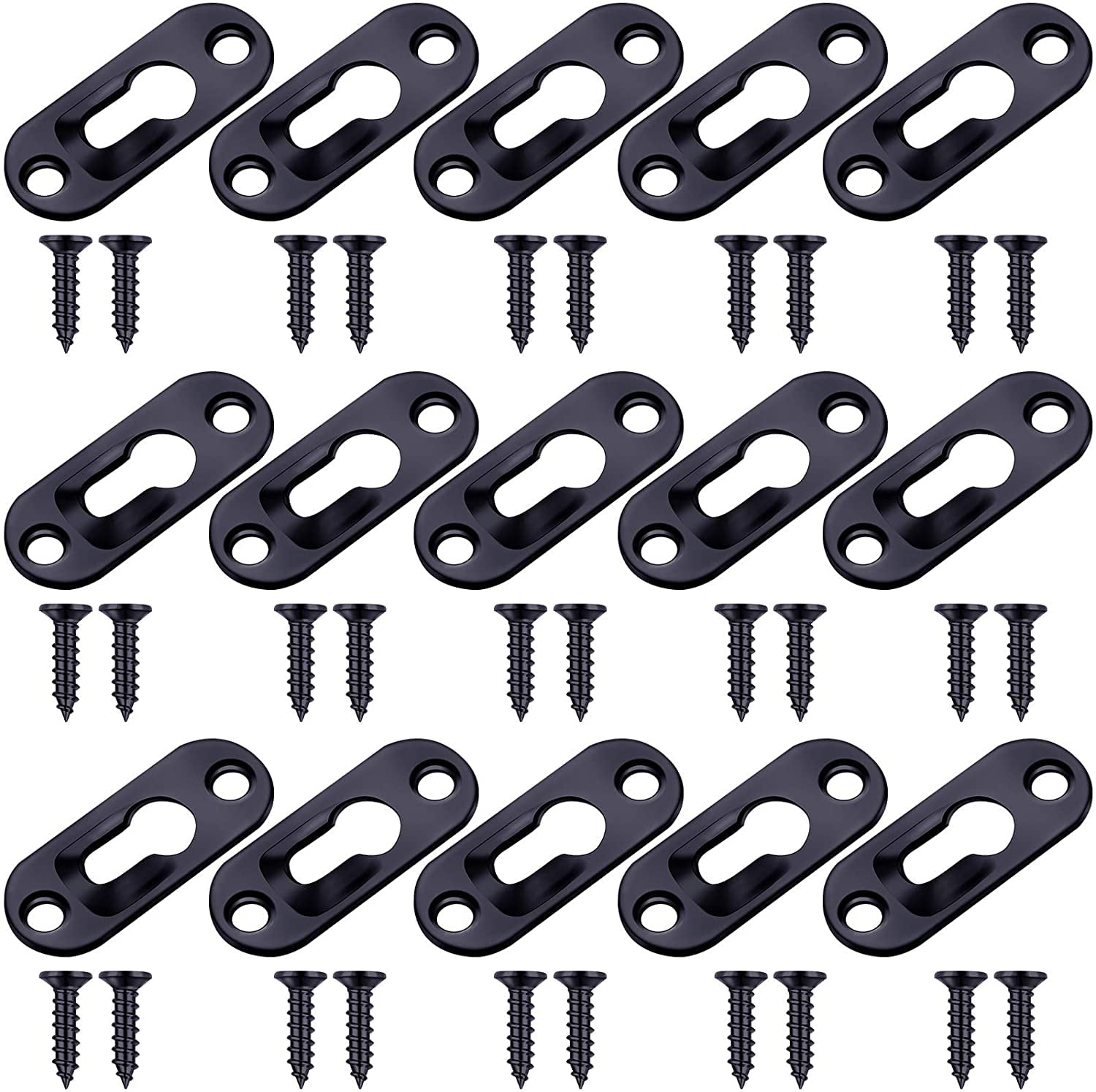 Keyhole Hangers with Screws for Mirror Picture Frames - 30 Pieces Metal ...