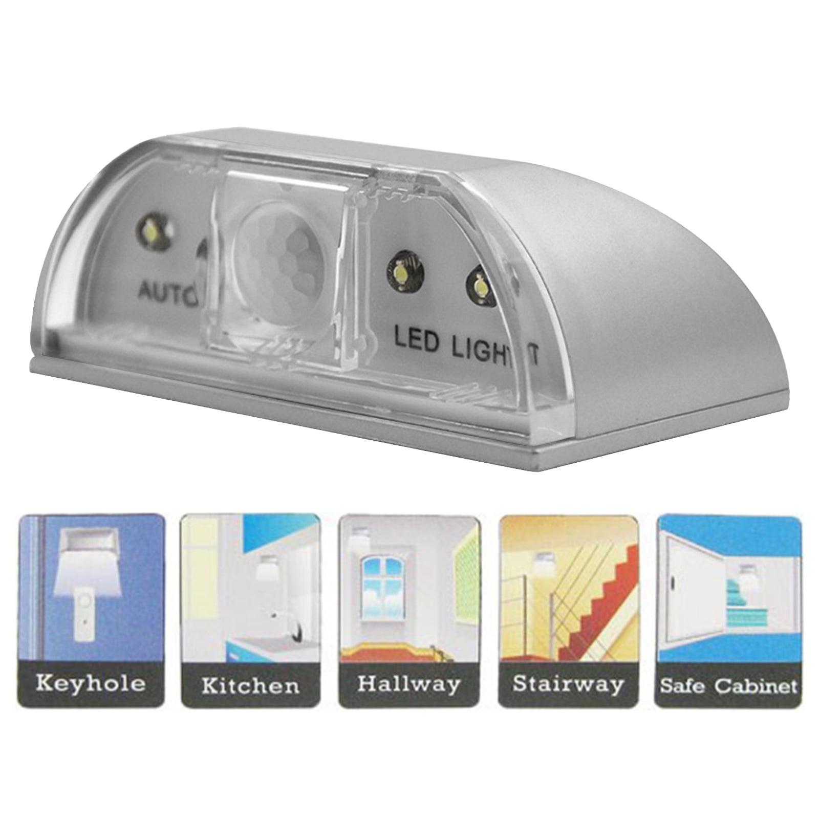 Keyhole Light Lamp Battery Operated PIR Infrared IR Wireless Auto ...