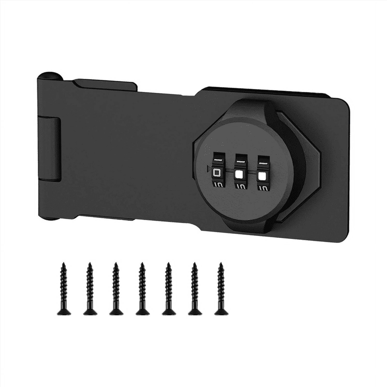 Keyless Combination Lock -3-Digit for Cabinet Doors - Twist Knob Hasp ...